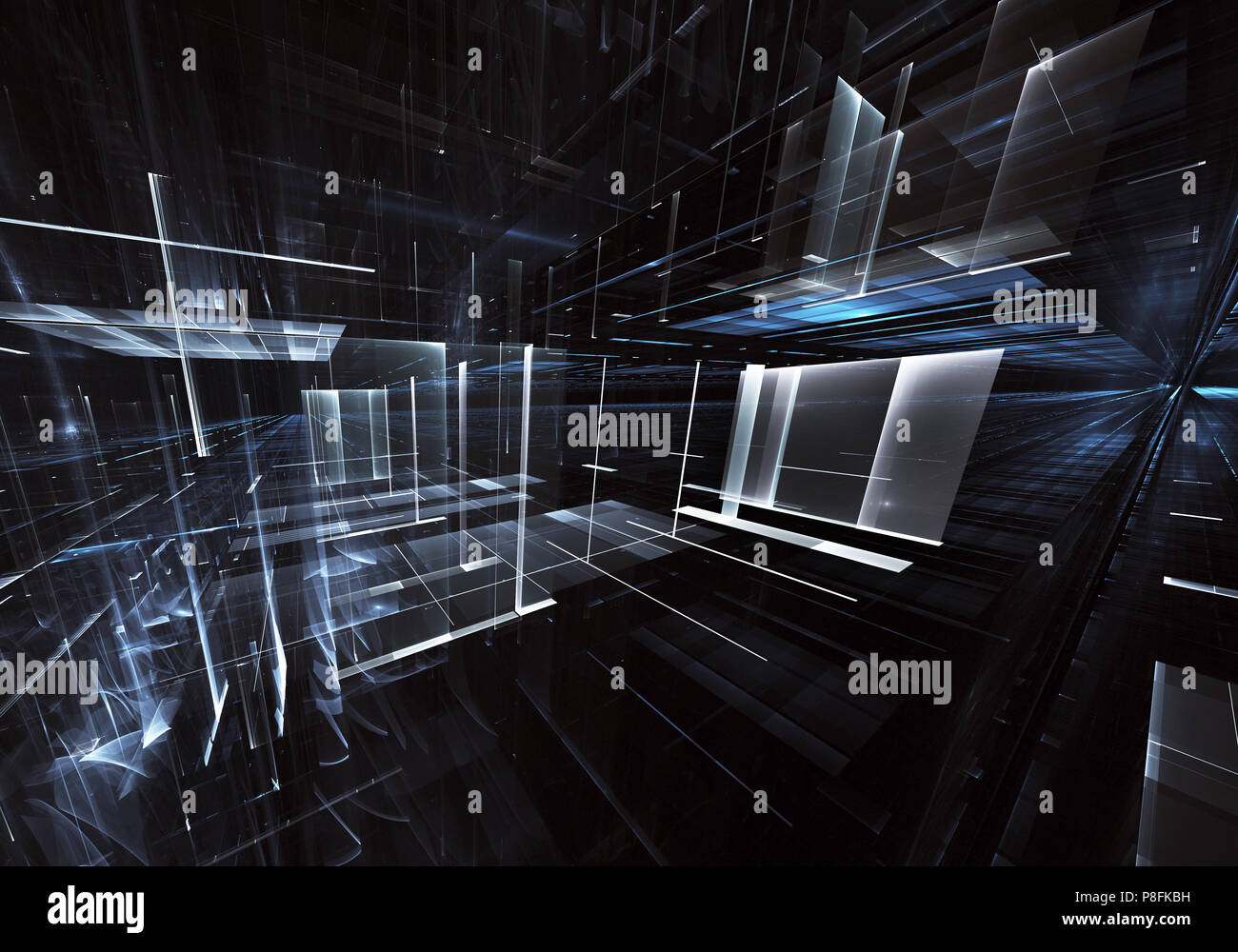 Abstract technology 3D illustration Stock Photo - Alamy