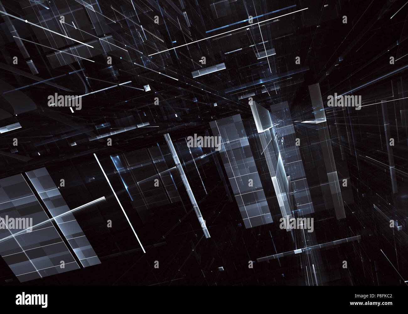 Abstract technology 3D illustration Stock Photo - Alamy