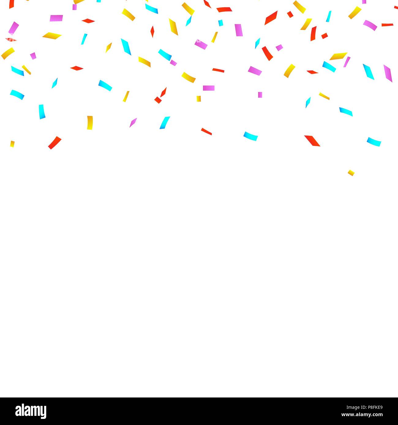 Colorful bright confetti isolated on white background. Festive vector ...