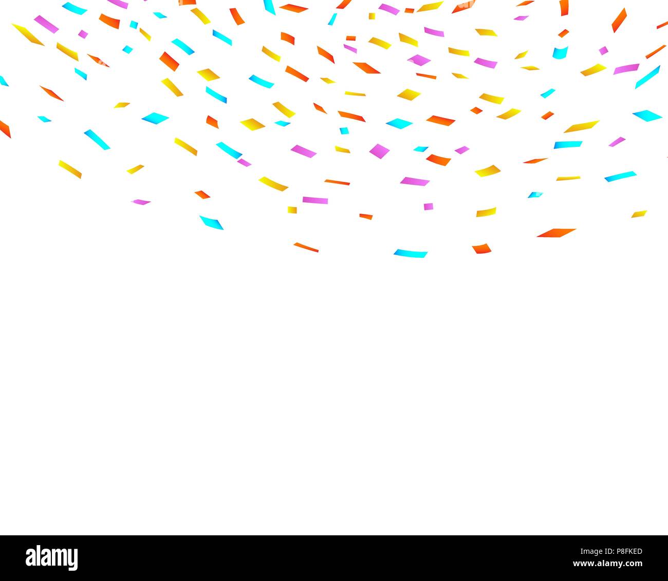 Colorful bright confetti isolated on white background. Festive vector ...