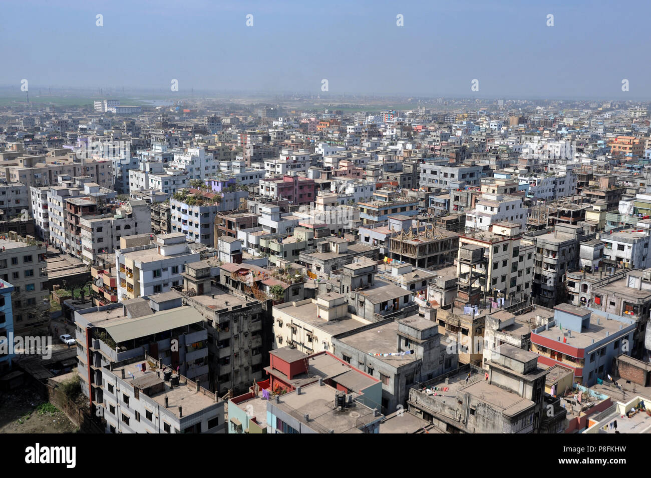 Dhaka, Bangladesh - January 13, 2010: A view of the Dhaka Metropolitan ...