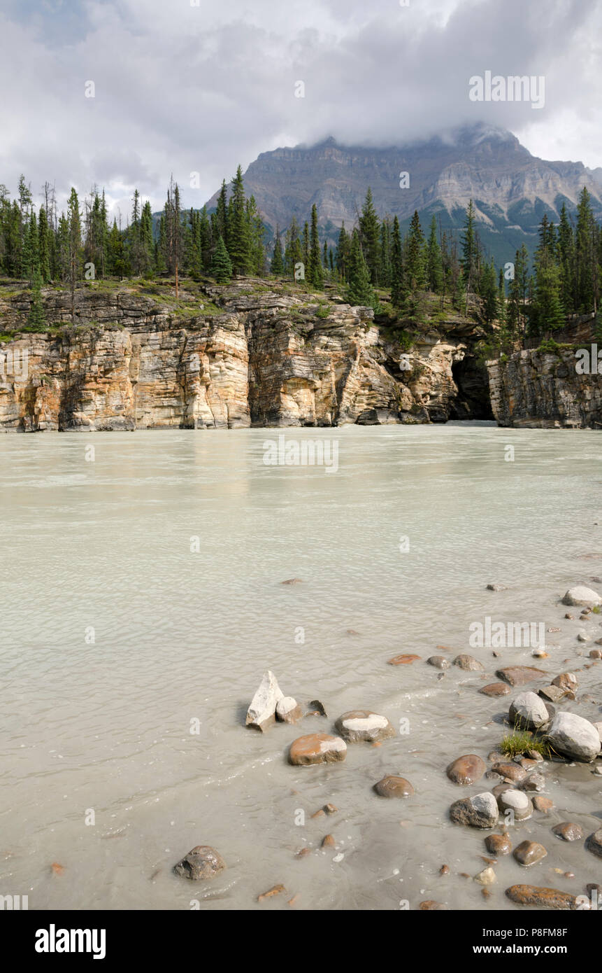 Athabasca Falls in Alberta in Canada Stock Photo - Alamy