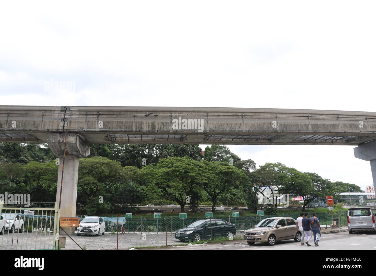 KL Monorail in Little India, Brickfields, Kuala Lumpur, Malaysia Stock ...
