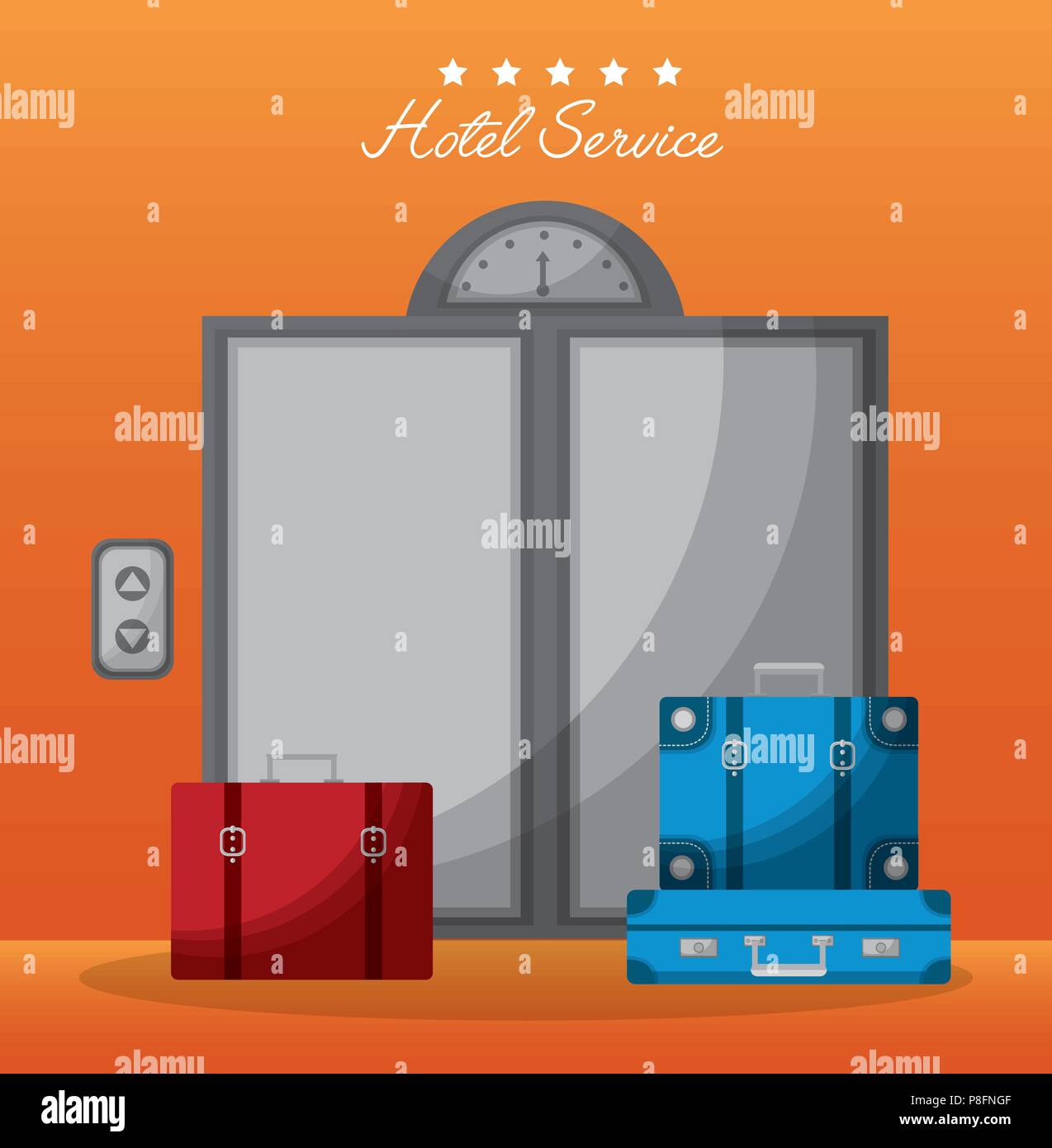 Elevator hotel service design hi-res stock photography and images - Alamy