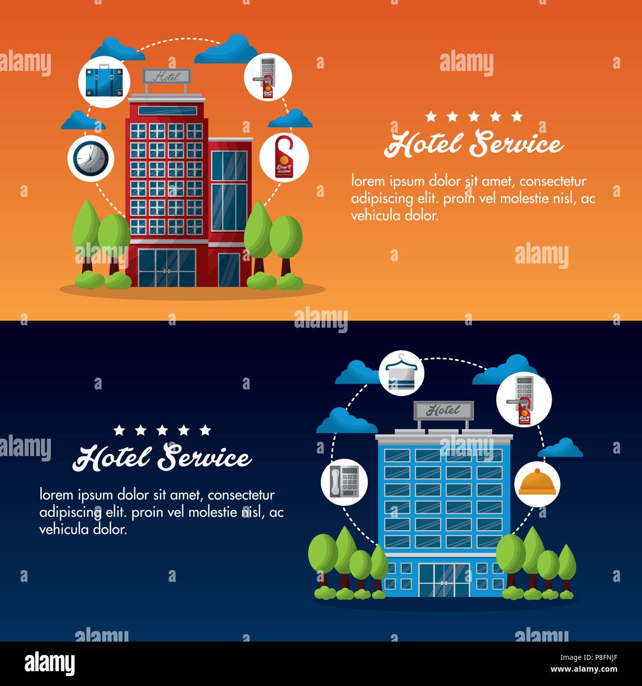 hotel service building Stock Vector Image & Art - Alamy