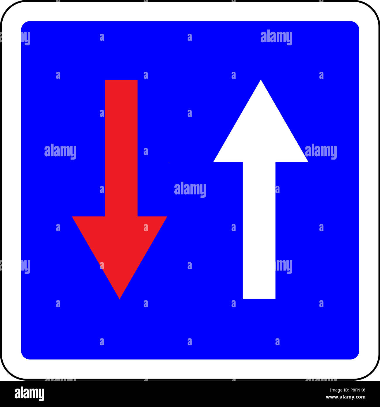 Priority over oncoming traffic sign hi-res stock photography and images ...