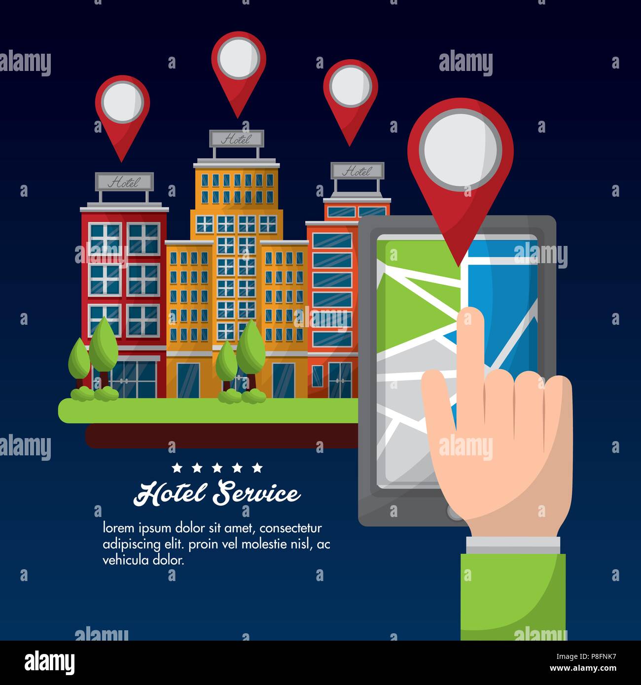 Smart hotel room Stock Vector Images - Alamy