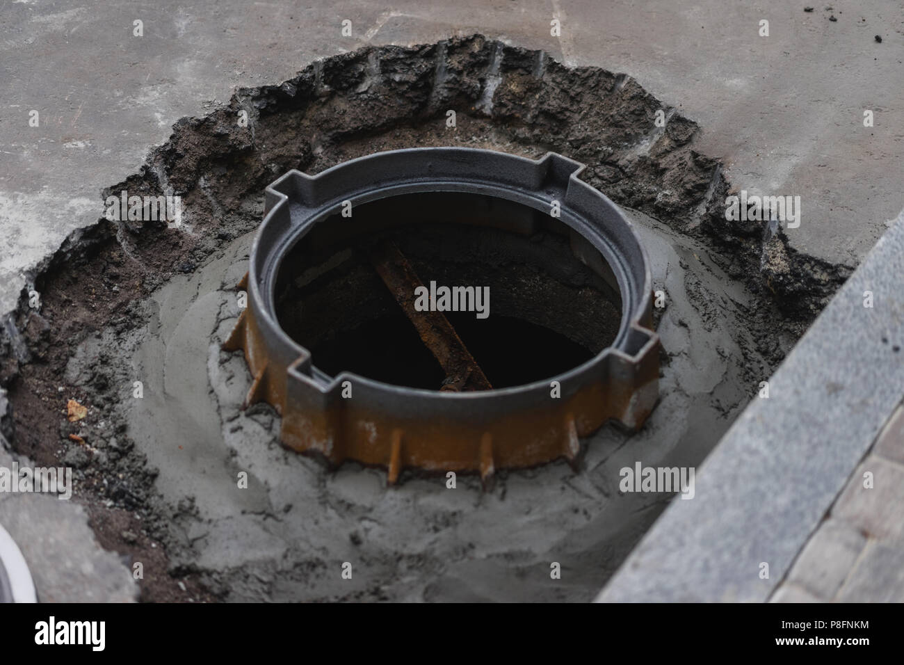 manhole cover replacement, sewer system repair, roadworks; opened ...