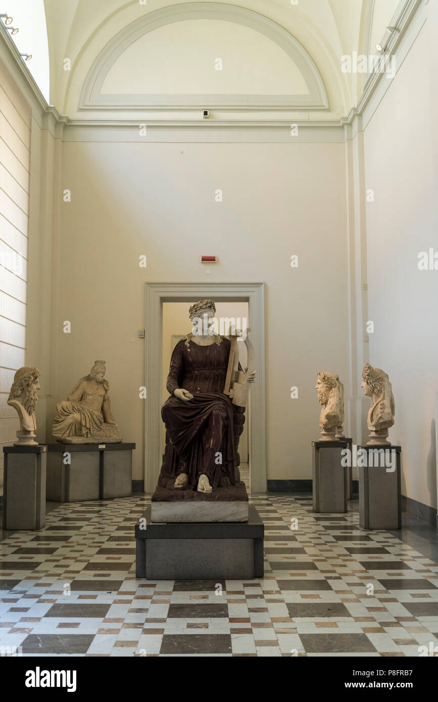Statue of Apollo seated with a lyre, Farnese collection, National ...