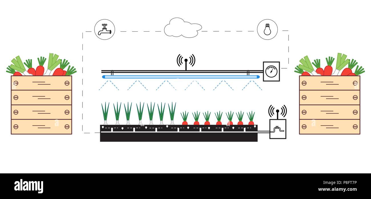 Smart farm and agriculture. Monitoring and control of temperature ...