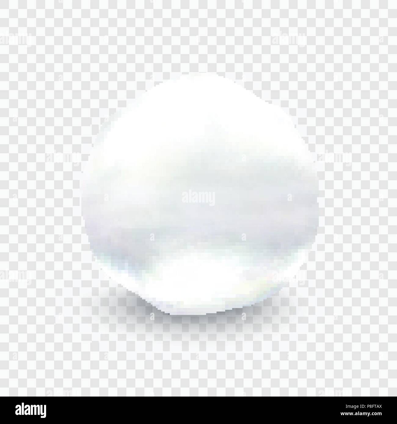 Stock vector illustration snowball closeup. ball of snow isolated on a ...