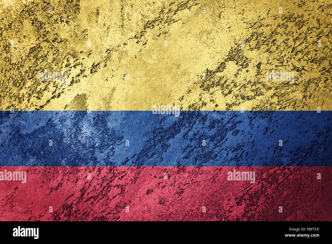 Grunge Colombia flag. Colombian flag with grunge texture Stock Photo ...