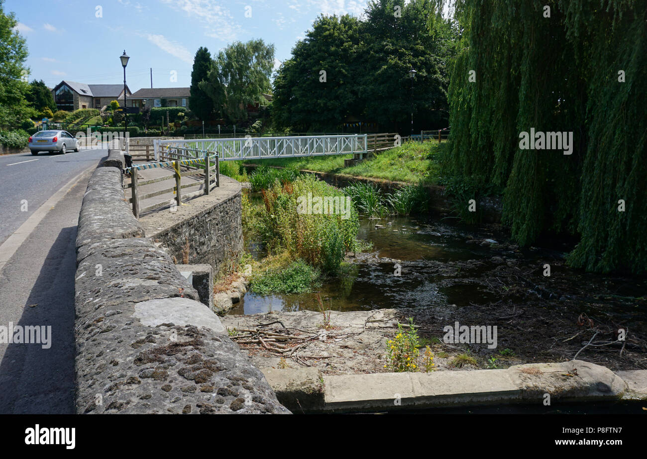 Bridge and Riverside Walk Crakehall Village Yorkshire Dales England ...