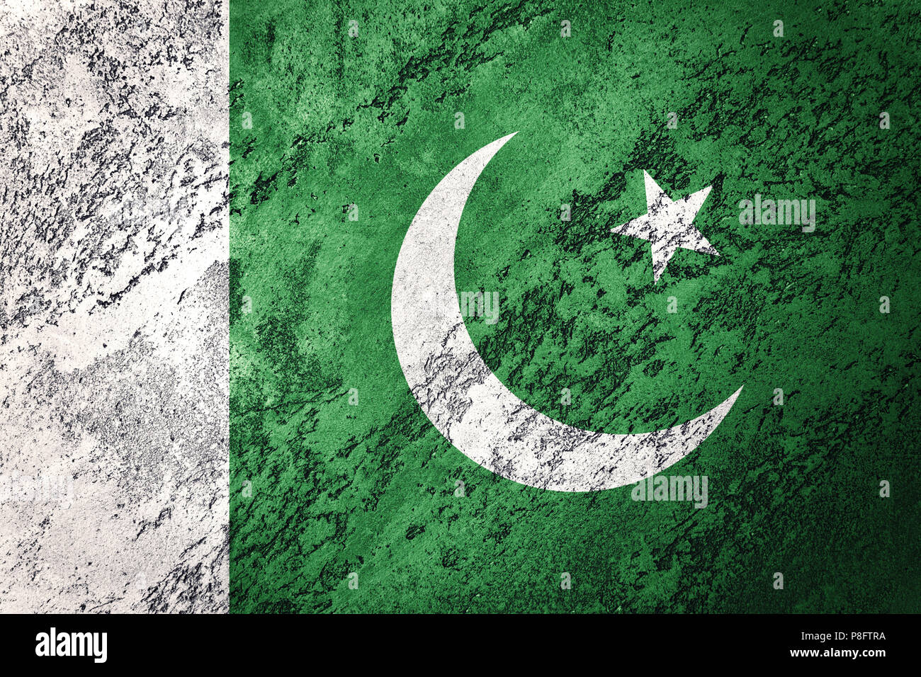 Grunge Pakistan flag. Pakistan flag with grunge texture Stock Photo - Alamy