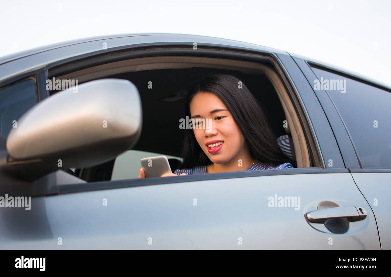 Asian girl car hi-res stock photography and images - Alamy