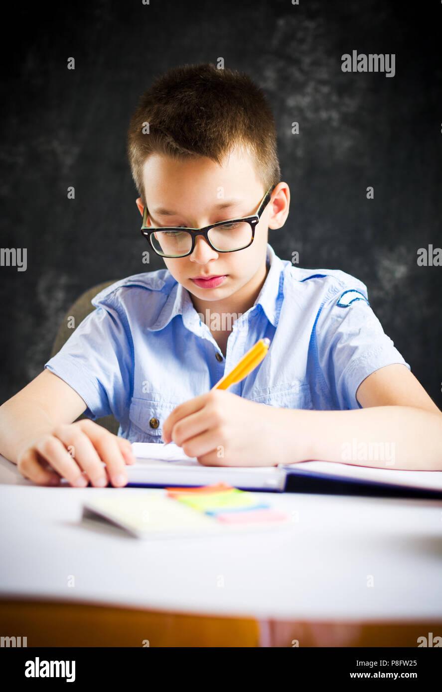 Studying math on desk hi-res stock photography and images - Alamy