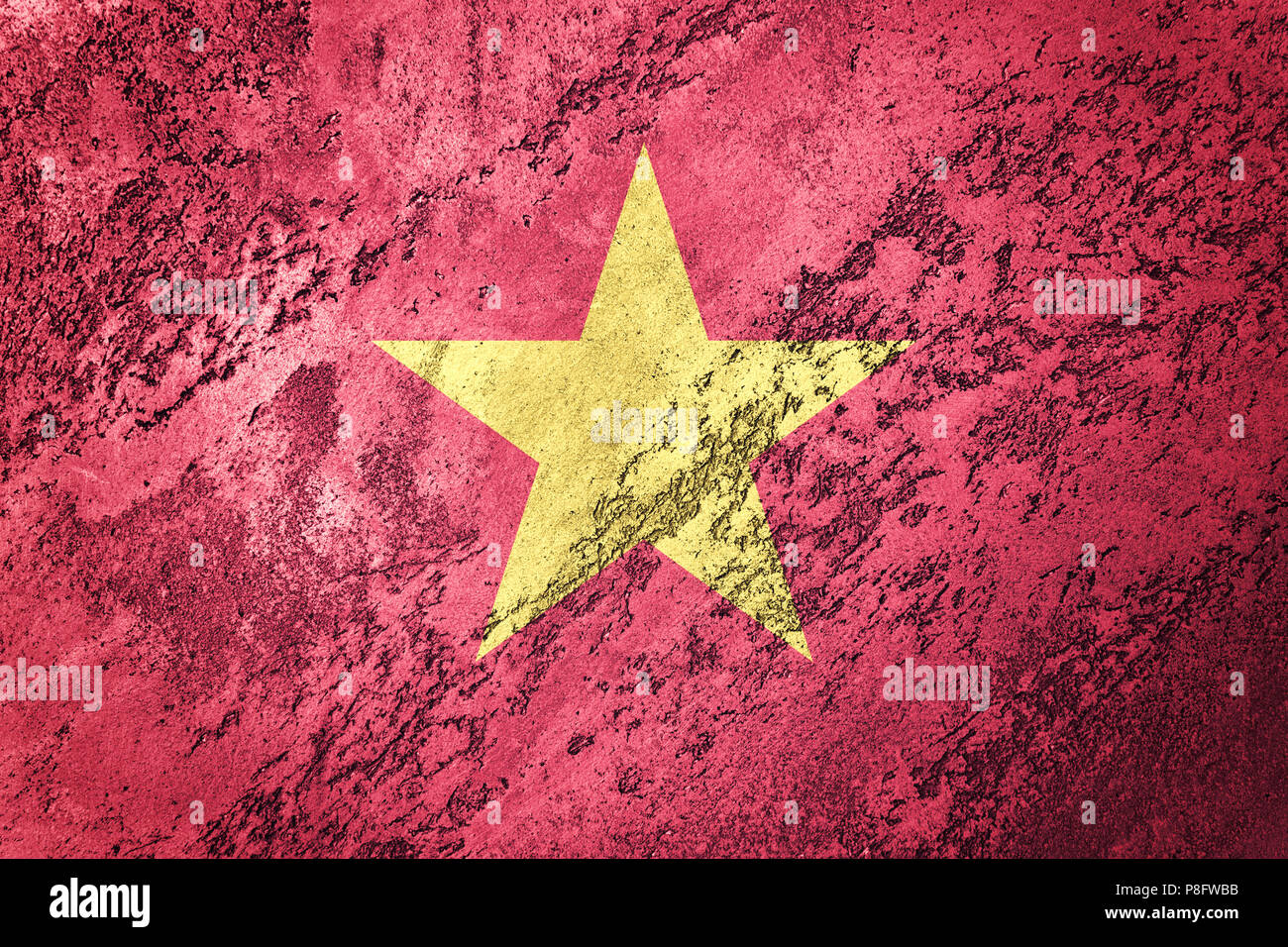 Grunge Vietnam flag. Vietnam flag with grunge texture Stock Photo - Alamy