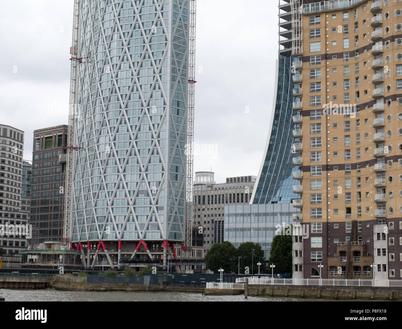 Thames riverside building developments Stock Photo - Alamy