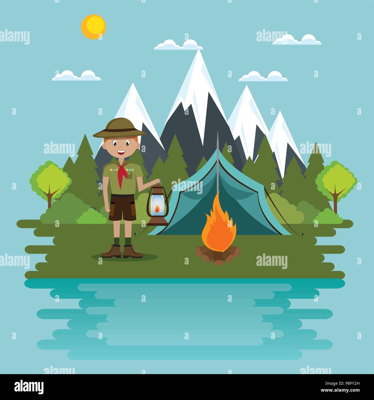 Scout day Stock Vector Images - Alamy