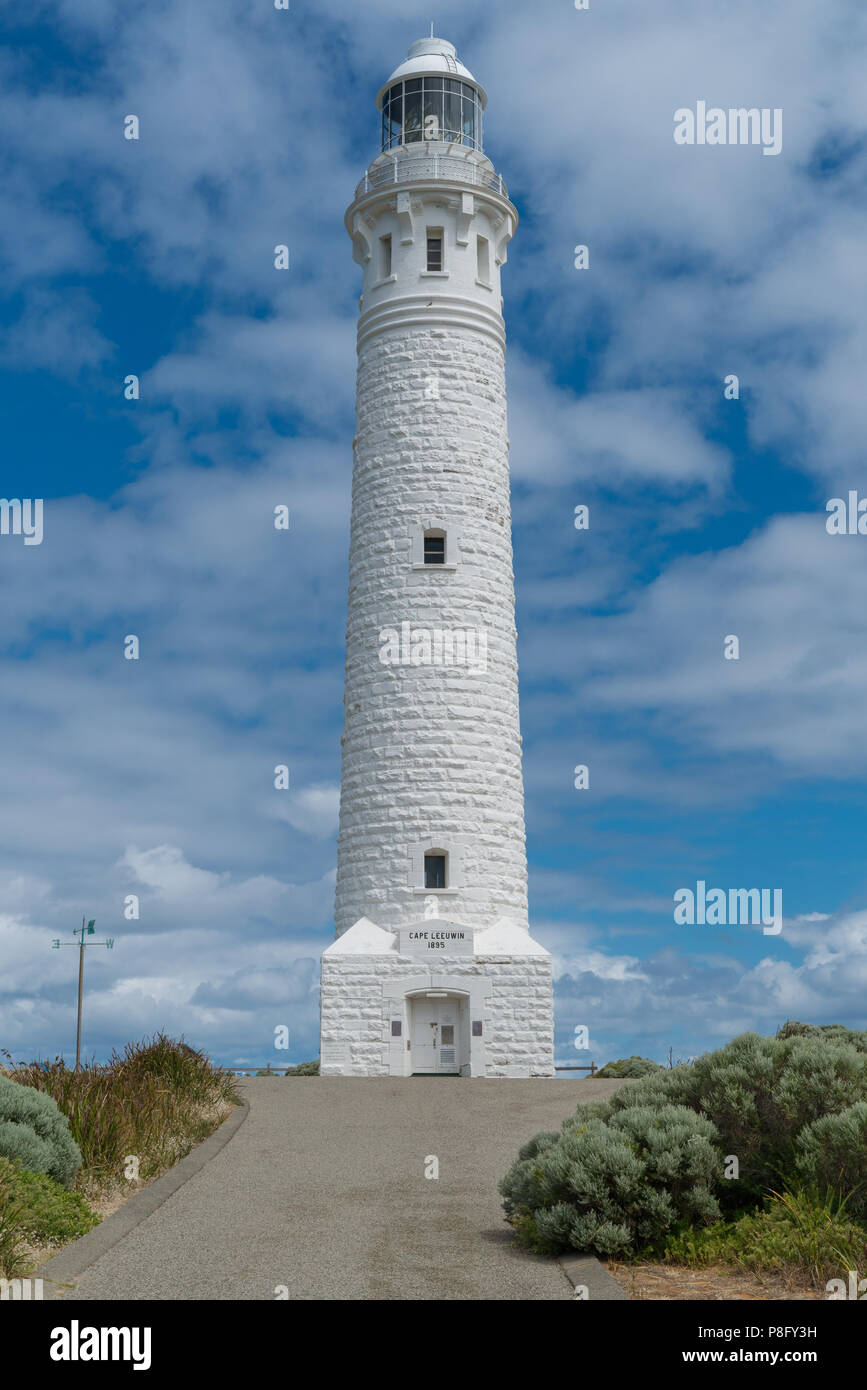 CAPE LEEUWIN, AUSTRALIA - FEBRUARY 7, 2018: Lighthouse at Cape Leeuwin ...
