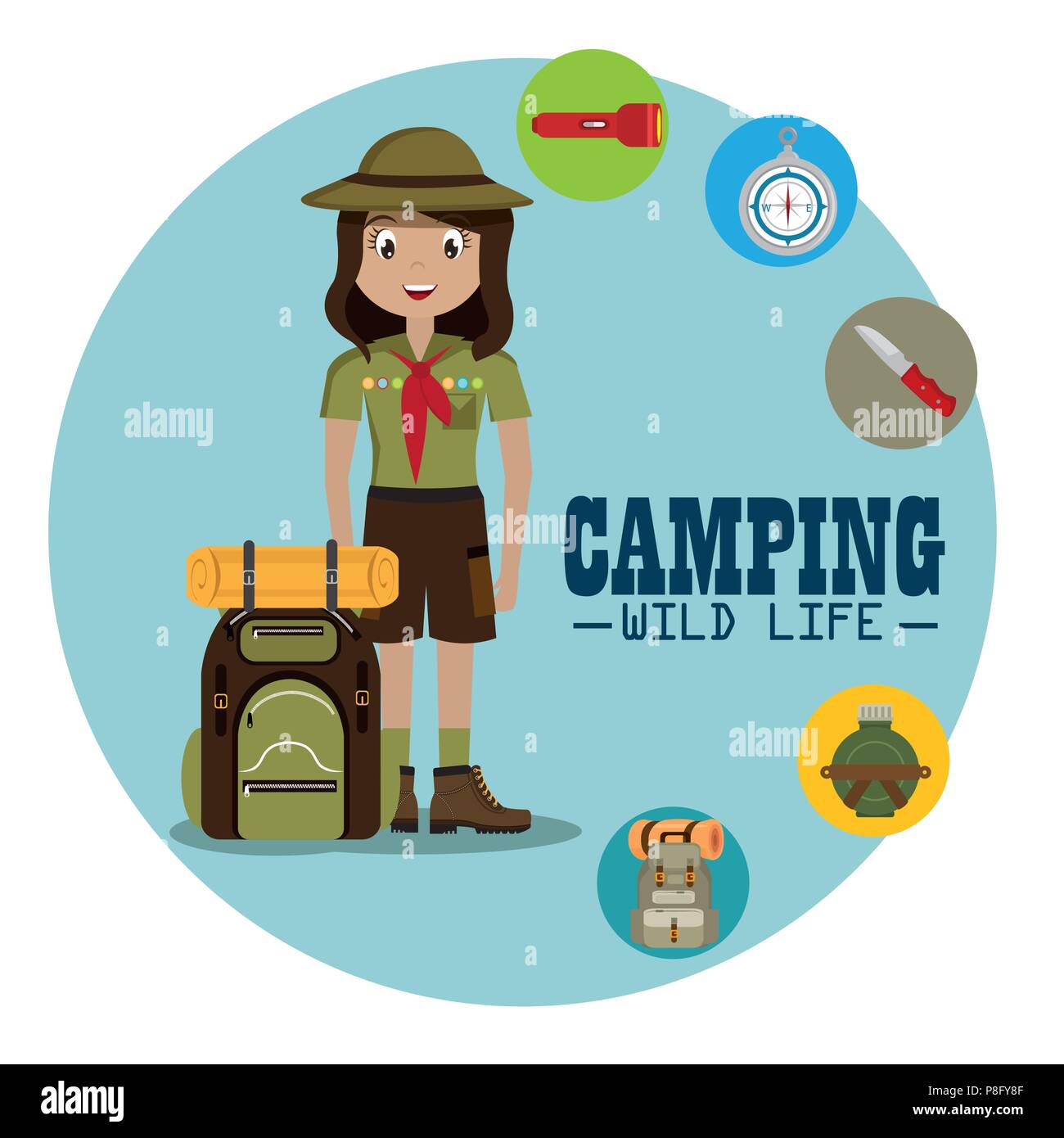 Girl scout uniform Stock Vector Images - Alamy