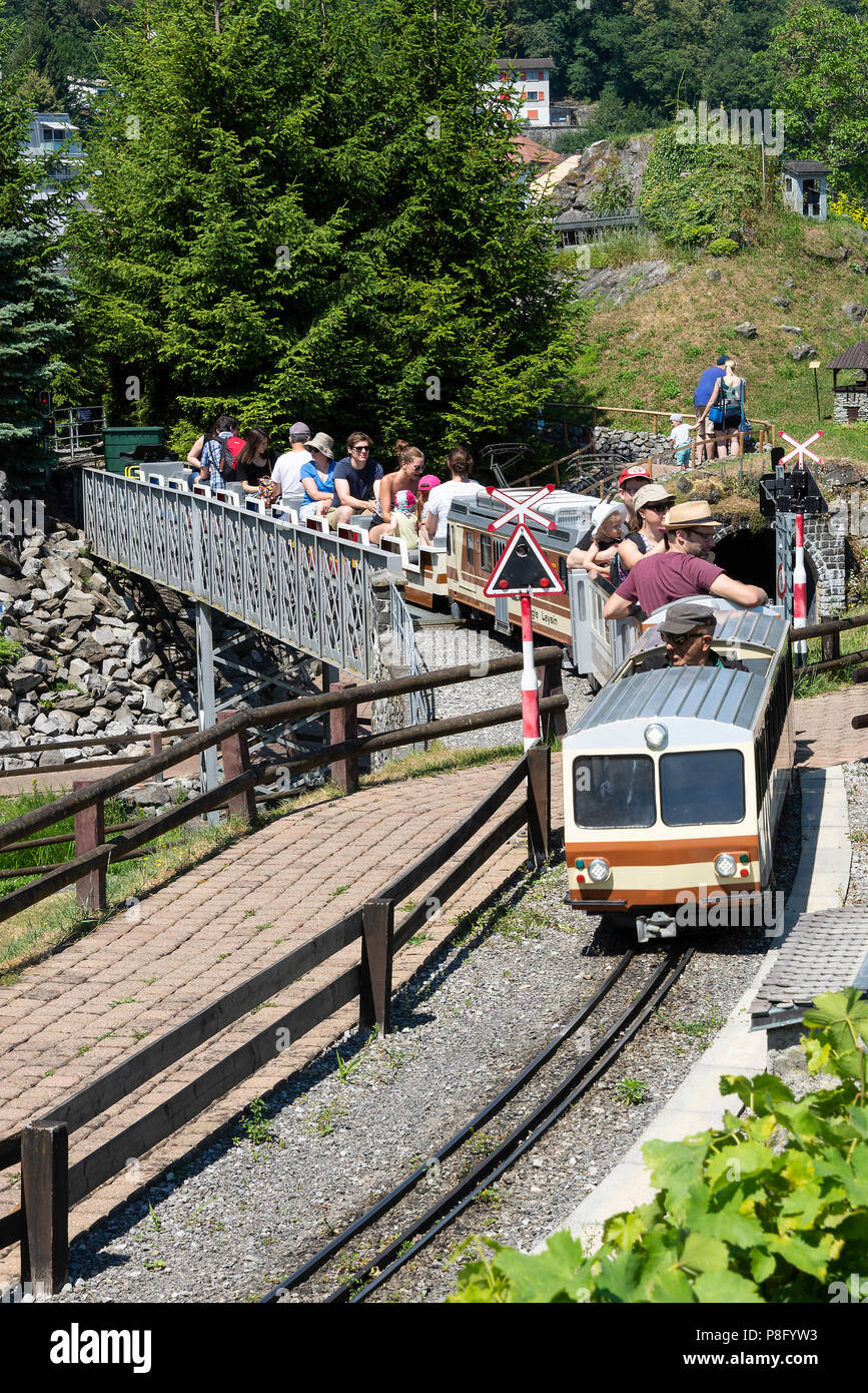 A Small Scaled Model Electric Train Giving Rides to Tourists at the ...