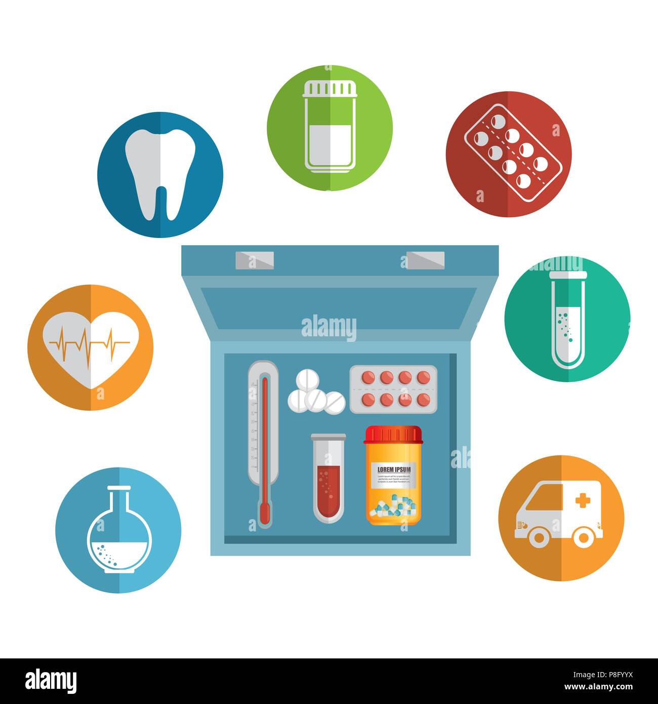 medical healthcare with set icons Stock Vector Image & Art - Alamy