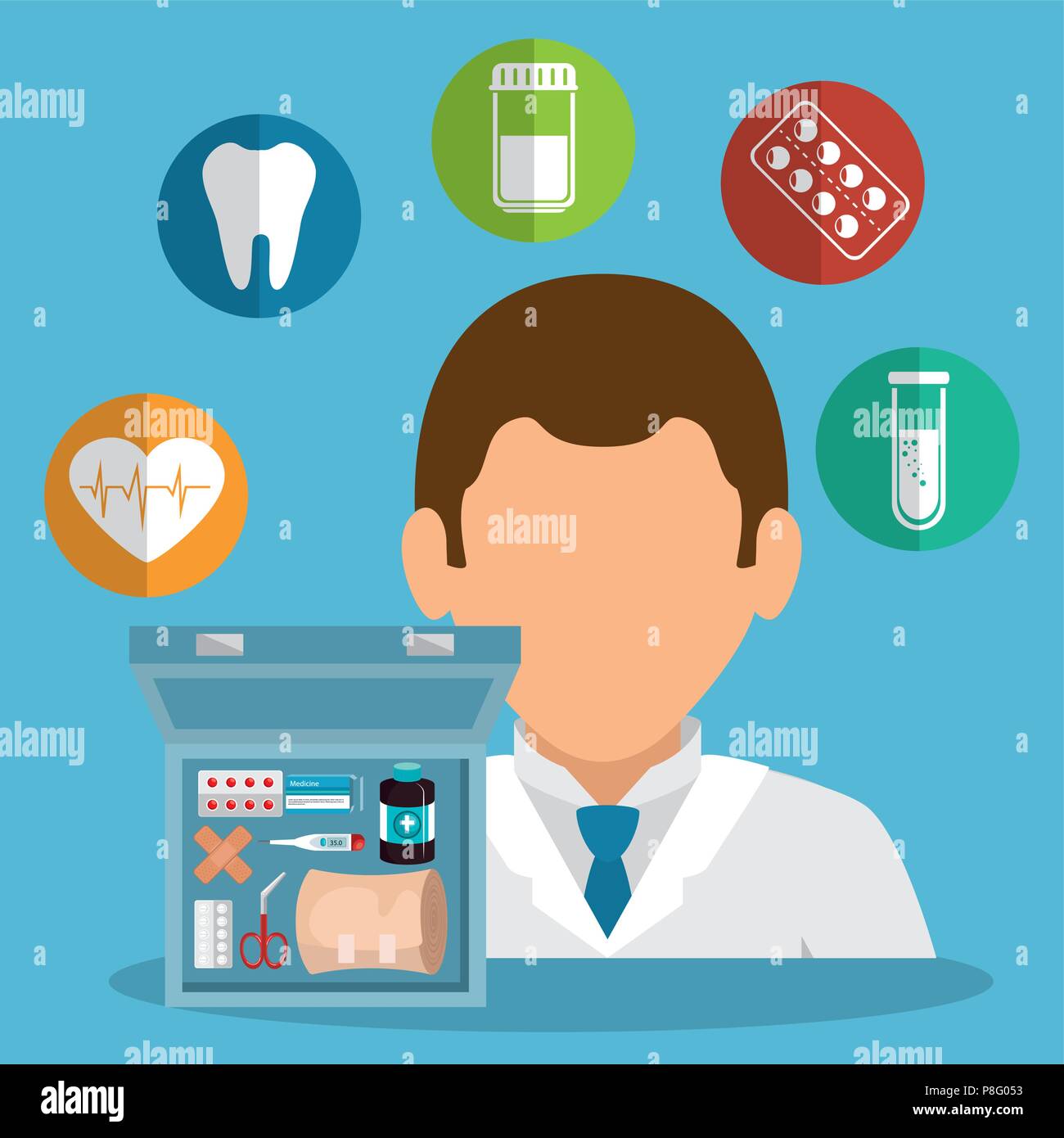 doctor with medical equipment Stock Vector Image & Art - Alamy