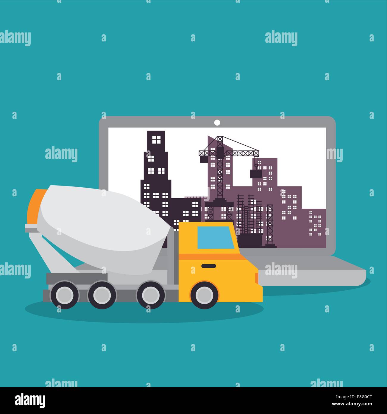 Under process Stock Vector Images - Alamy