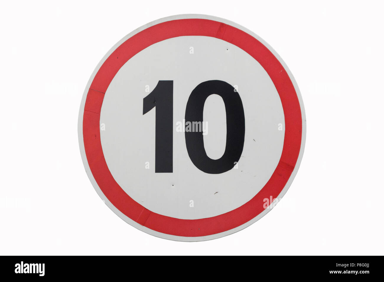 Km speed sign Cut Out Stock Images & Pictures - Alamy