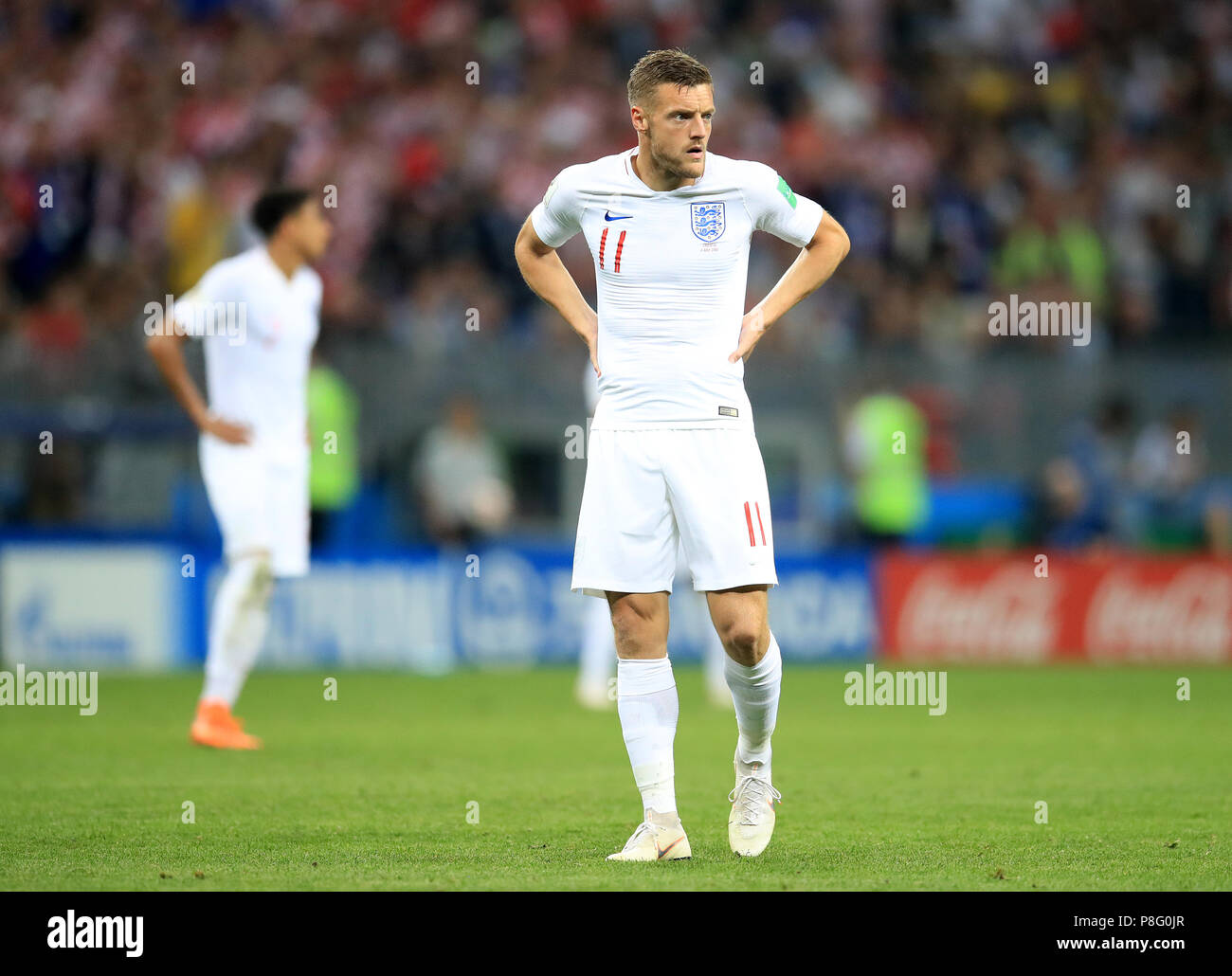 England's Jamie Vardy during the FIFA World Cup, Semi Final match at ...