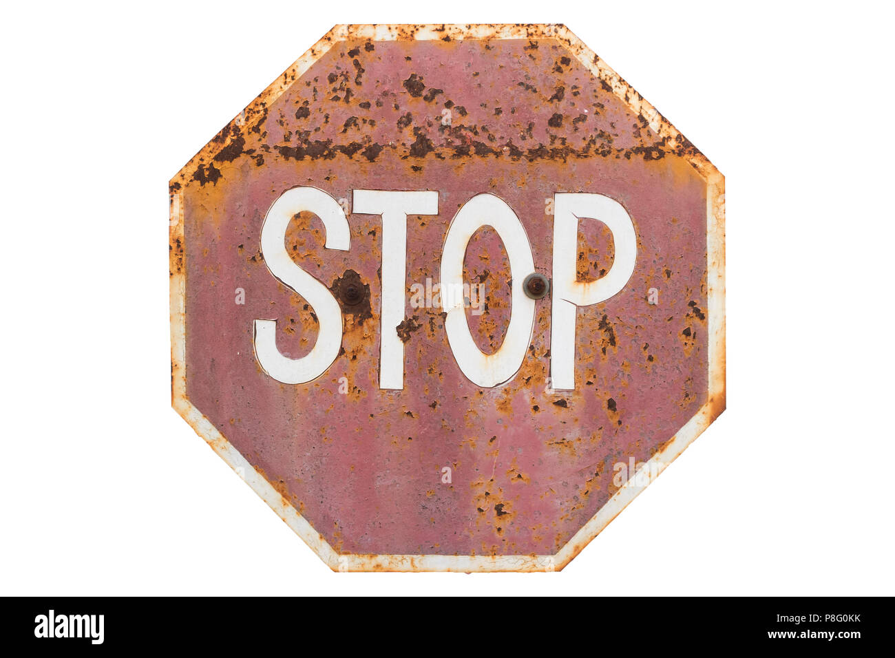 Faded red stop sign hi-res stock photography and images - Alamy