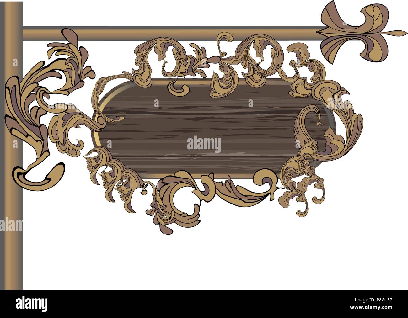 Design on metal post Stock Vector Images - Alamy