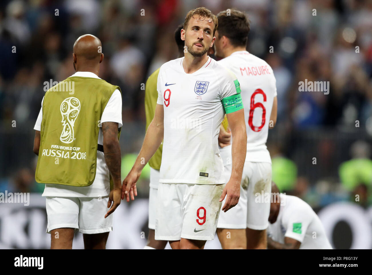 England's Harry Kane looks dejected after losing the FIFA World Cup ...