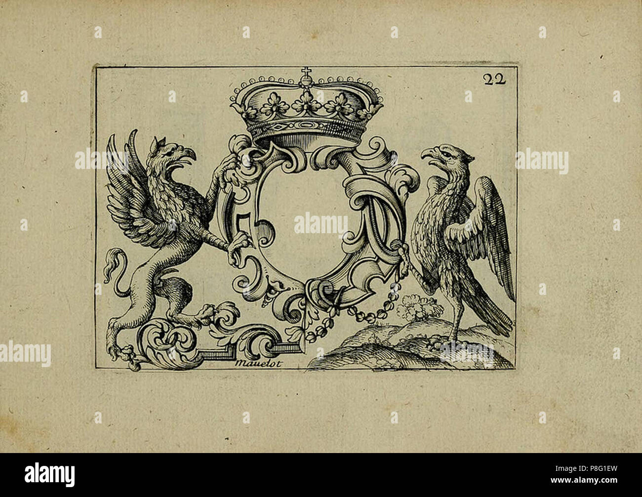vintage heraldry illustration Stock Photo - Alamy
