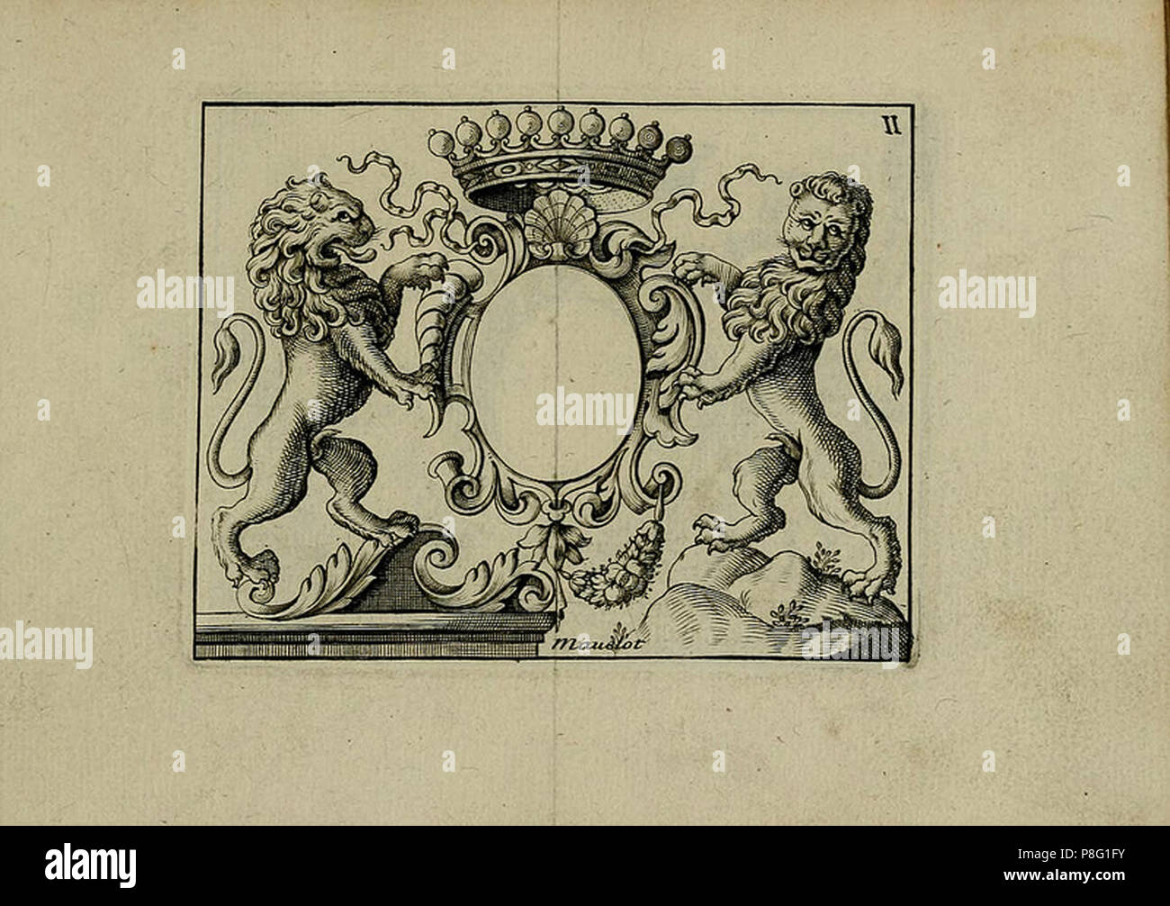 vintage heraldry illustration Stock Photo - Alamy