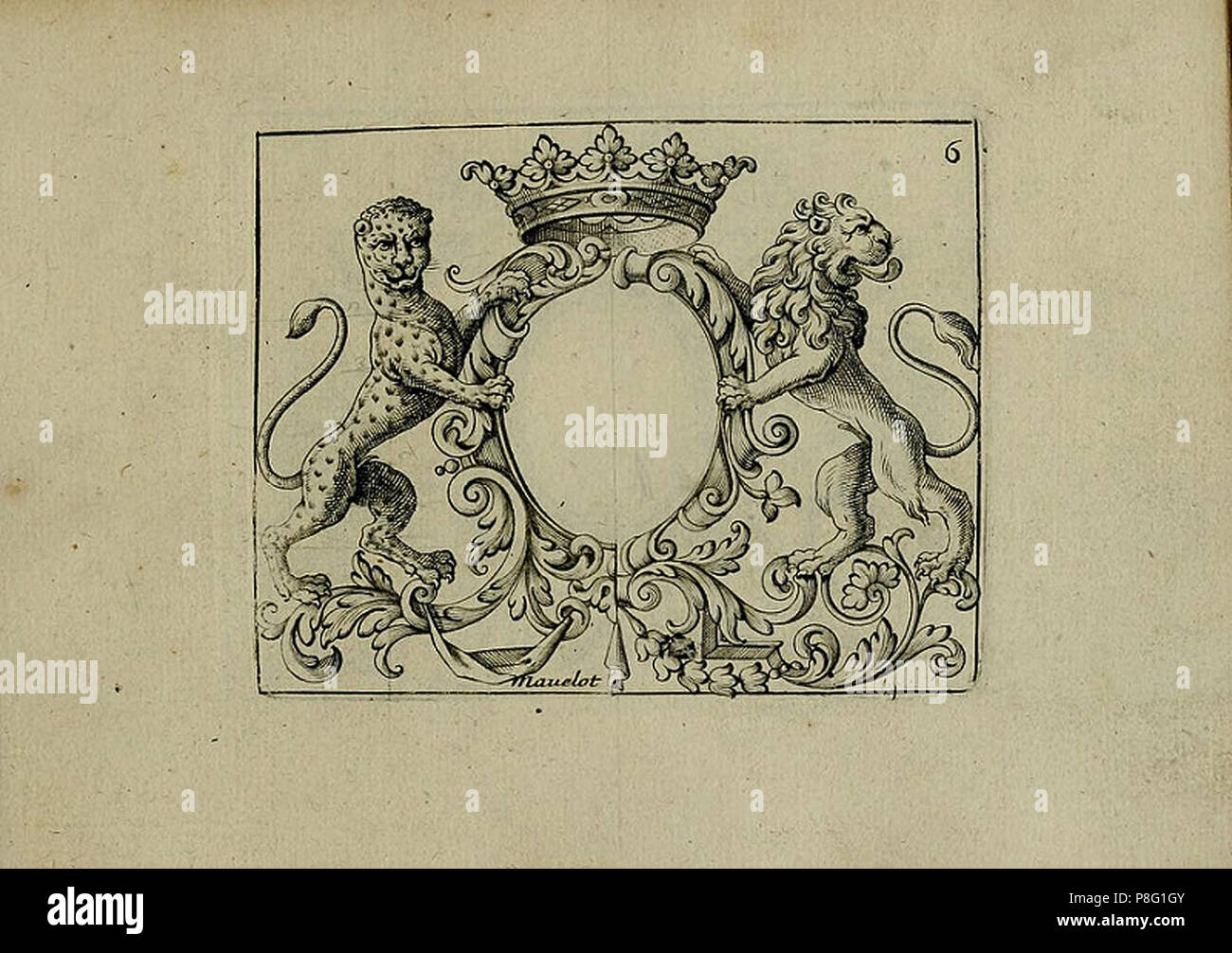 vintage heraldry illustration Stock Photo - Alamy