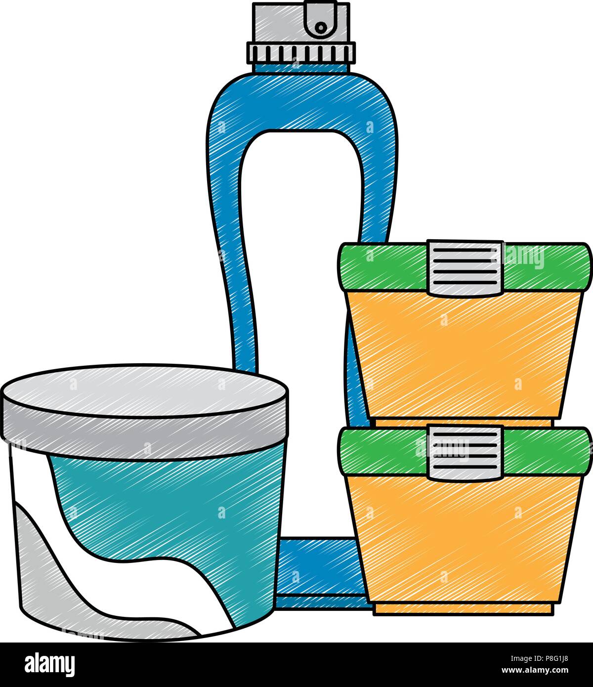 Set bottles products icon Stock Vector Images - Alamy