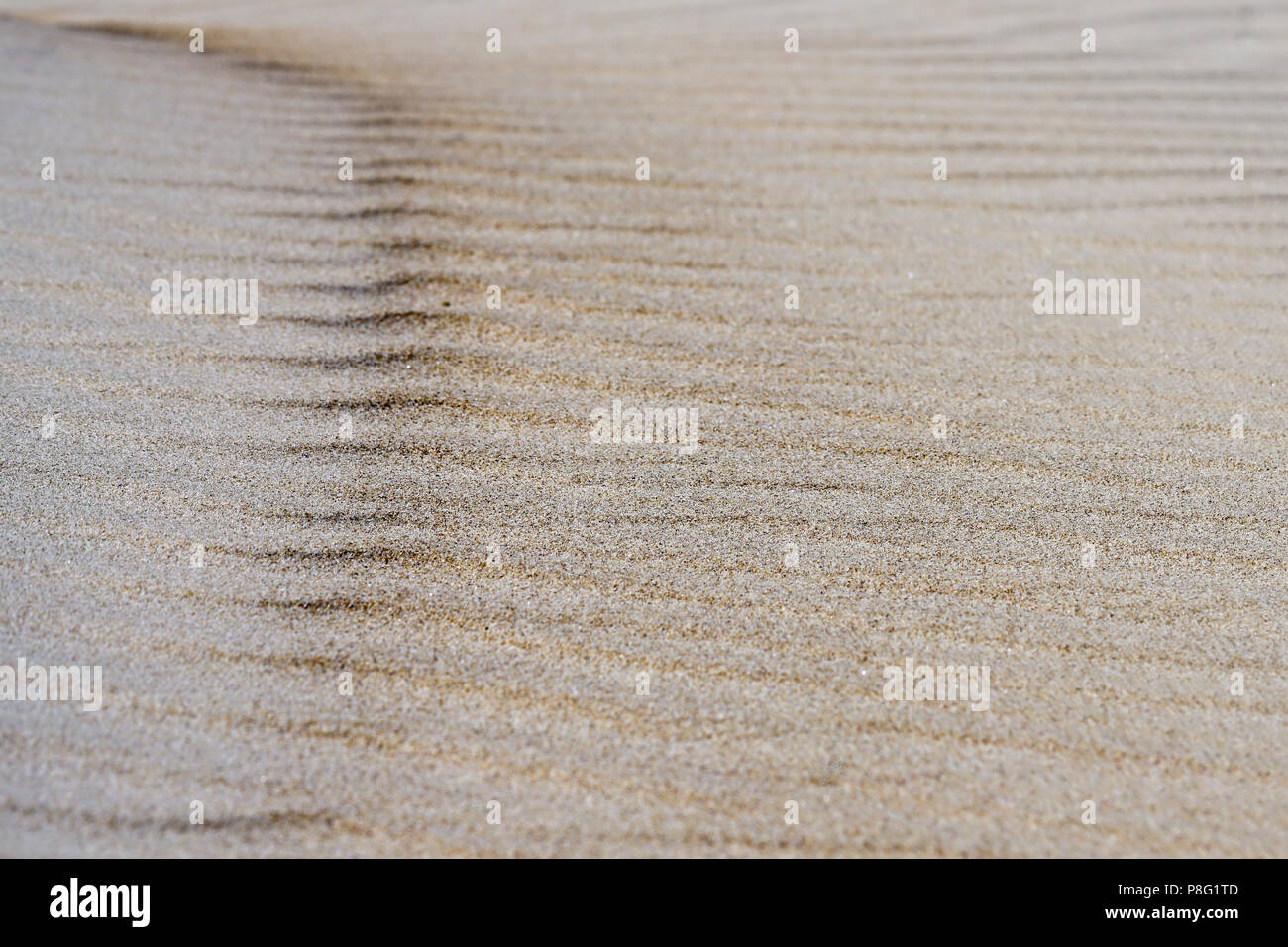 Awesome background of sand .Summer beach close up view, wind formed ...