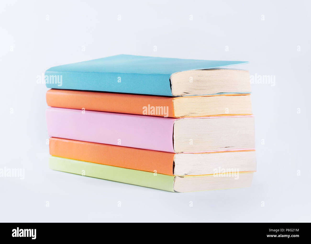 small stack of books.isolated on white background.photo with copy space ...
