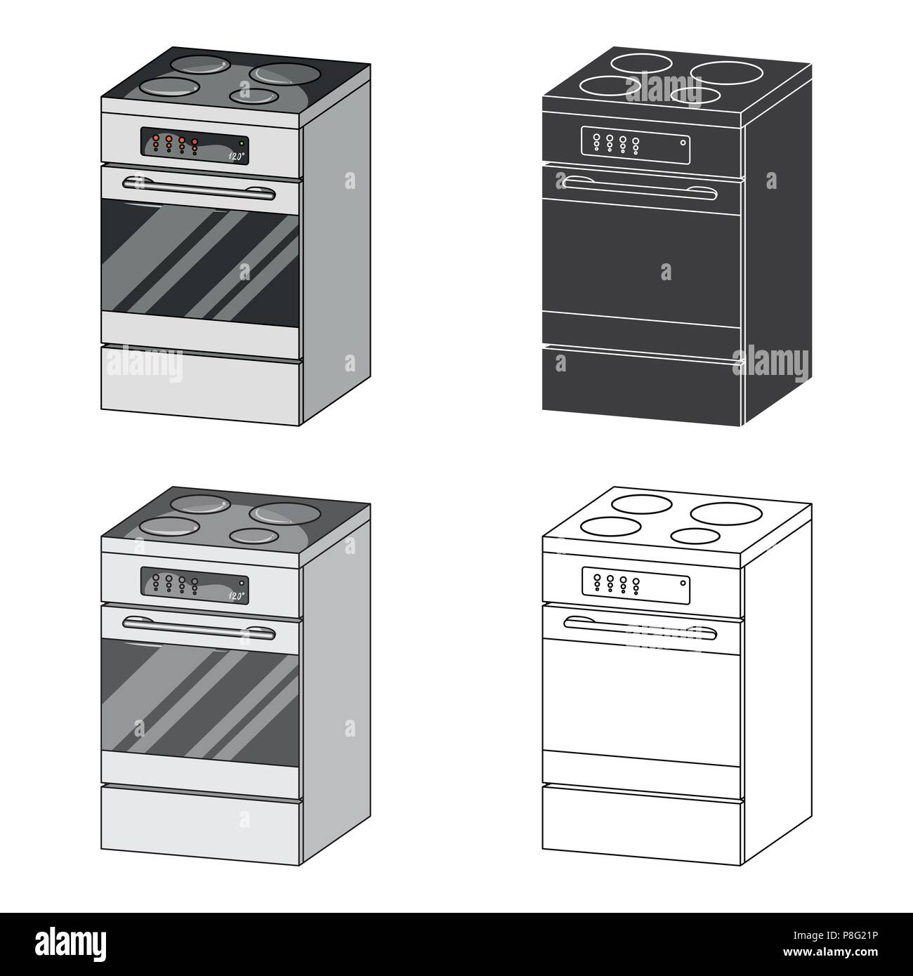 Stove, single icon in cartoon style.Stove, vector symbol stock ...