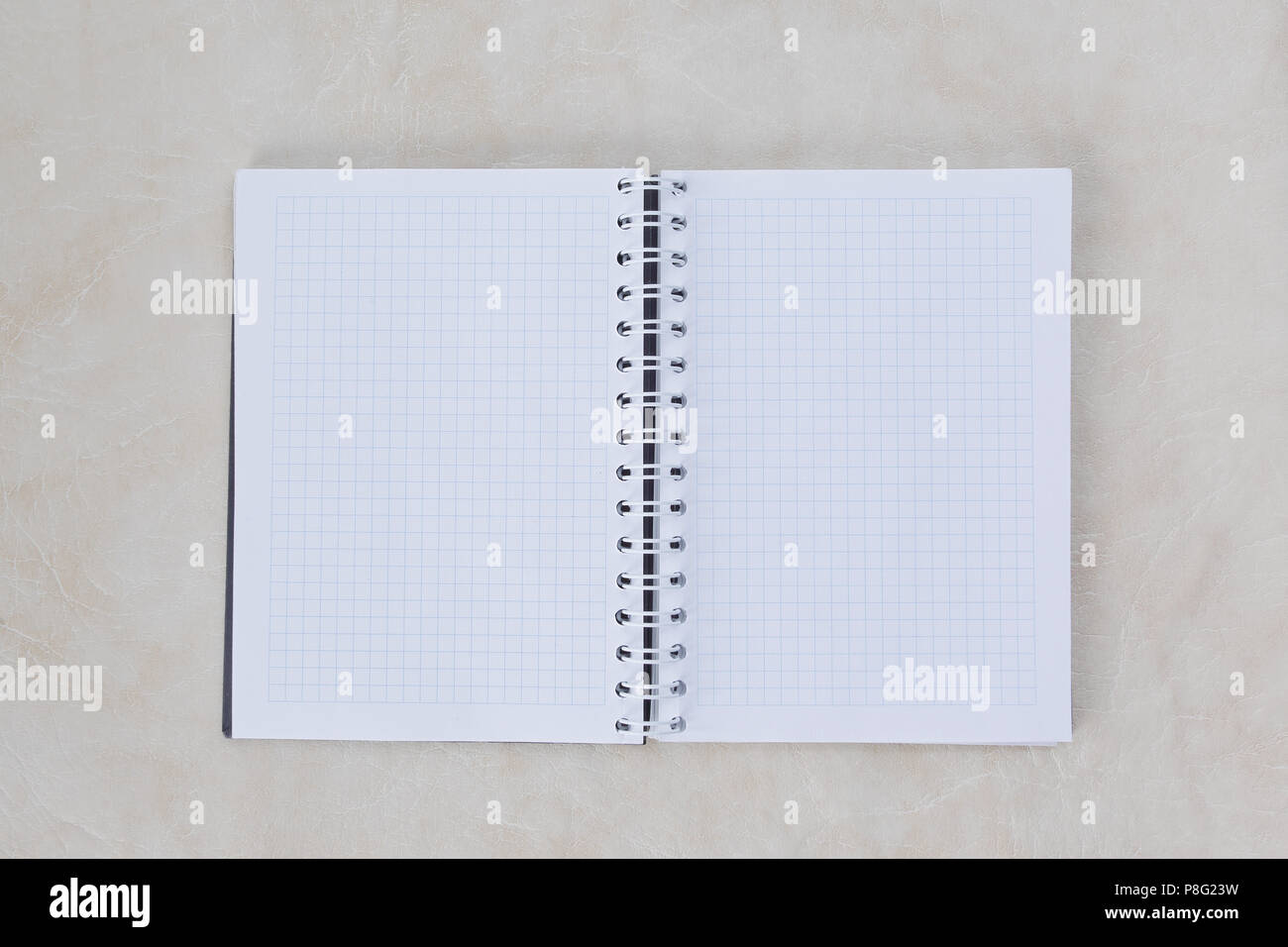 open notebook isolated on paper background.photo with copy space Stock ...
