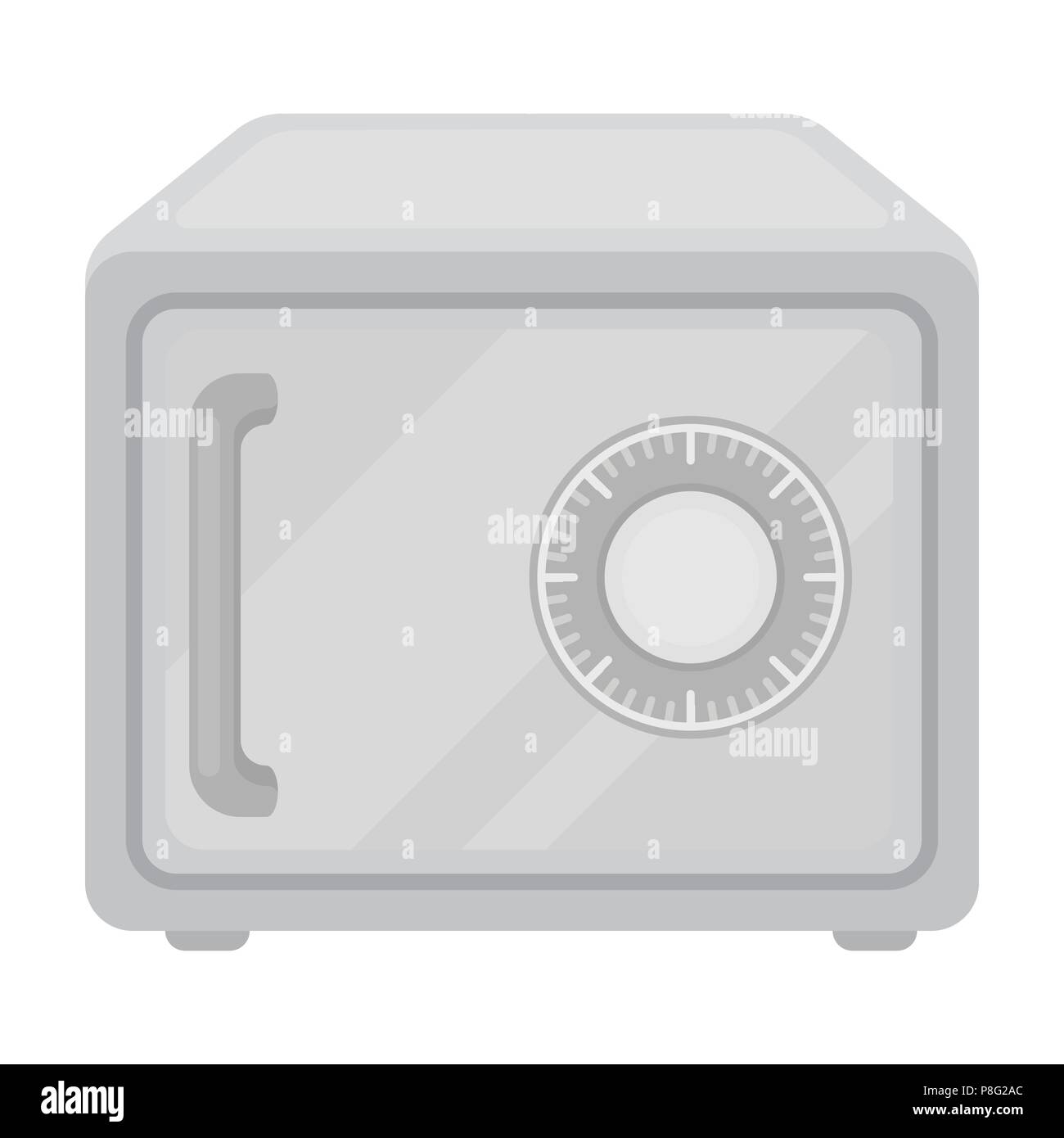 Safe icon in monochrome style isolated on white background. Hotel ...