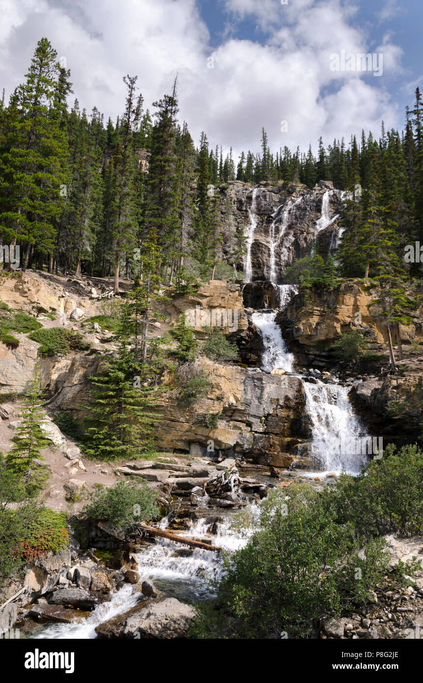 Tangle Creek waterfall in Alberta in Canada Stock Photo - Alamy
