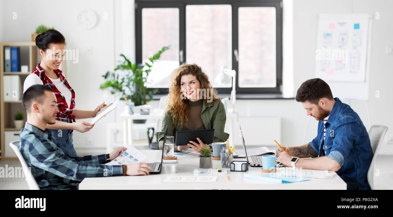 creative team working on user interface at office Stock Photo - Alamy