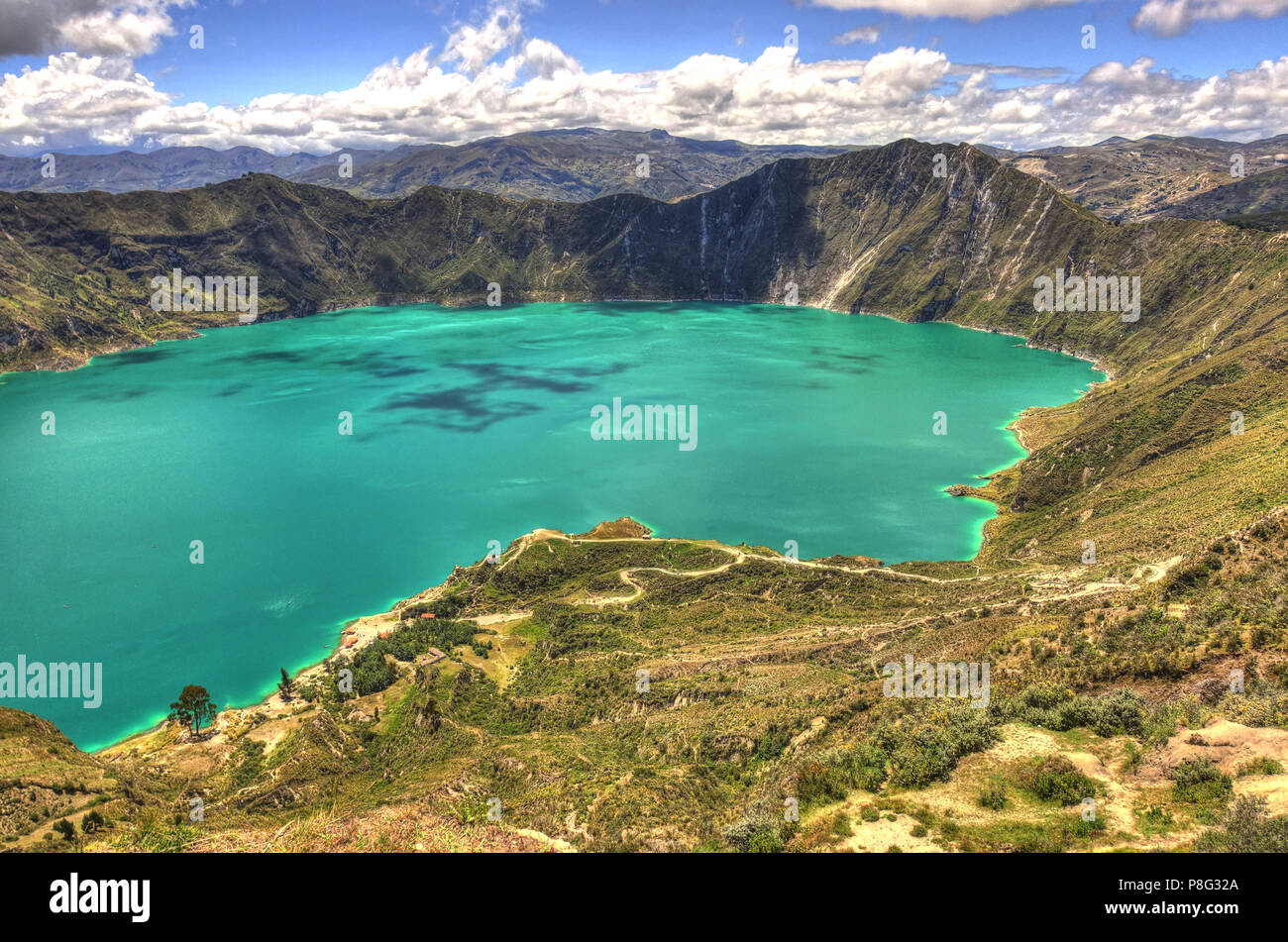 Quilotoa Crater Lake, Ecuador Stock Photo - Alamy