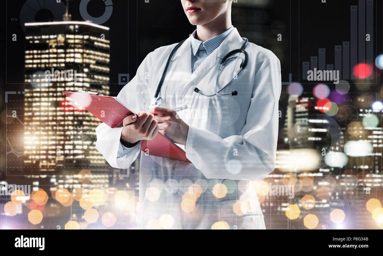 Concept of hard-working doctor Stock Photo - Alamy