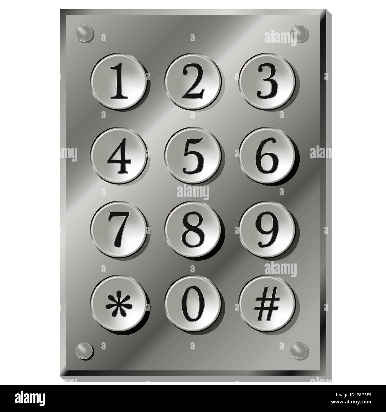 Number Code Keyboard Stock Vector Image & Art - Alamy
