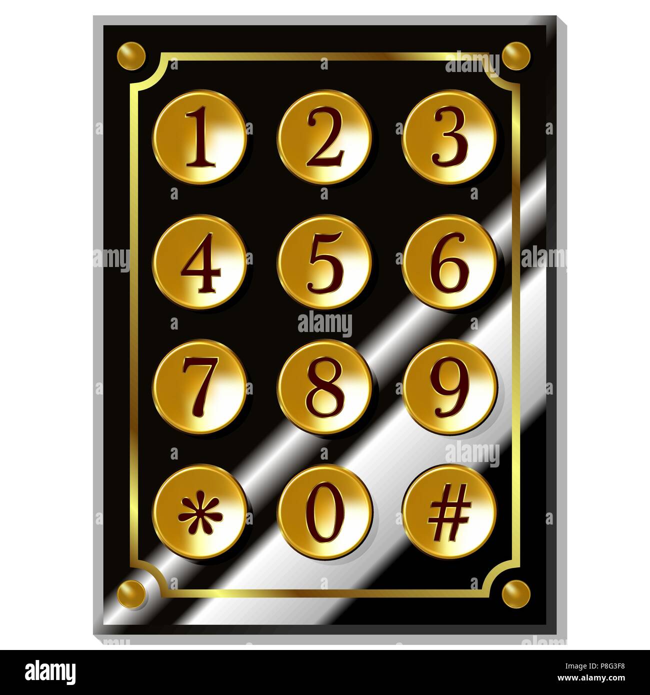 Number code keyboard Stock Vector Image & Art - Alamy