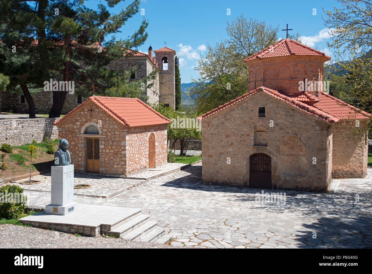 Monastery, Moni Agia Lavra, Kalavryta, Achaia, Peloponnese, Greece ...
